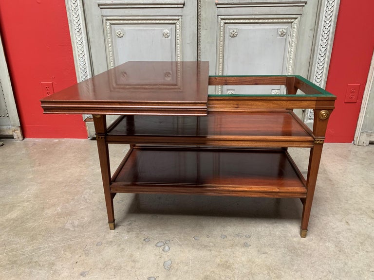 Mahogany Flip Top Metamorphic Tea Table at 1stDibs