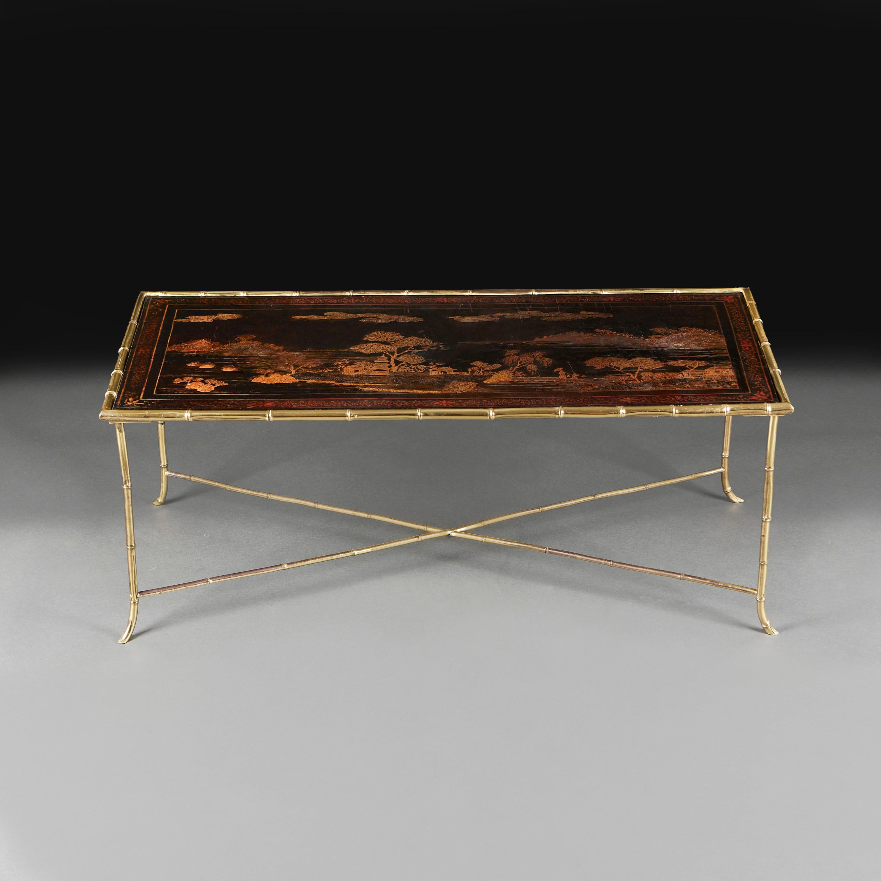 A Maison Bagues Black Lacquer Coffee Table at 1stDibs