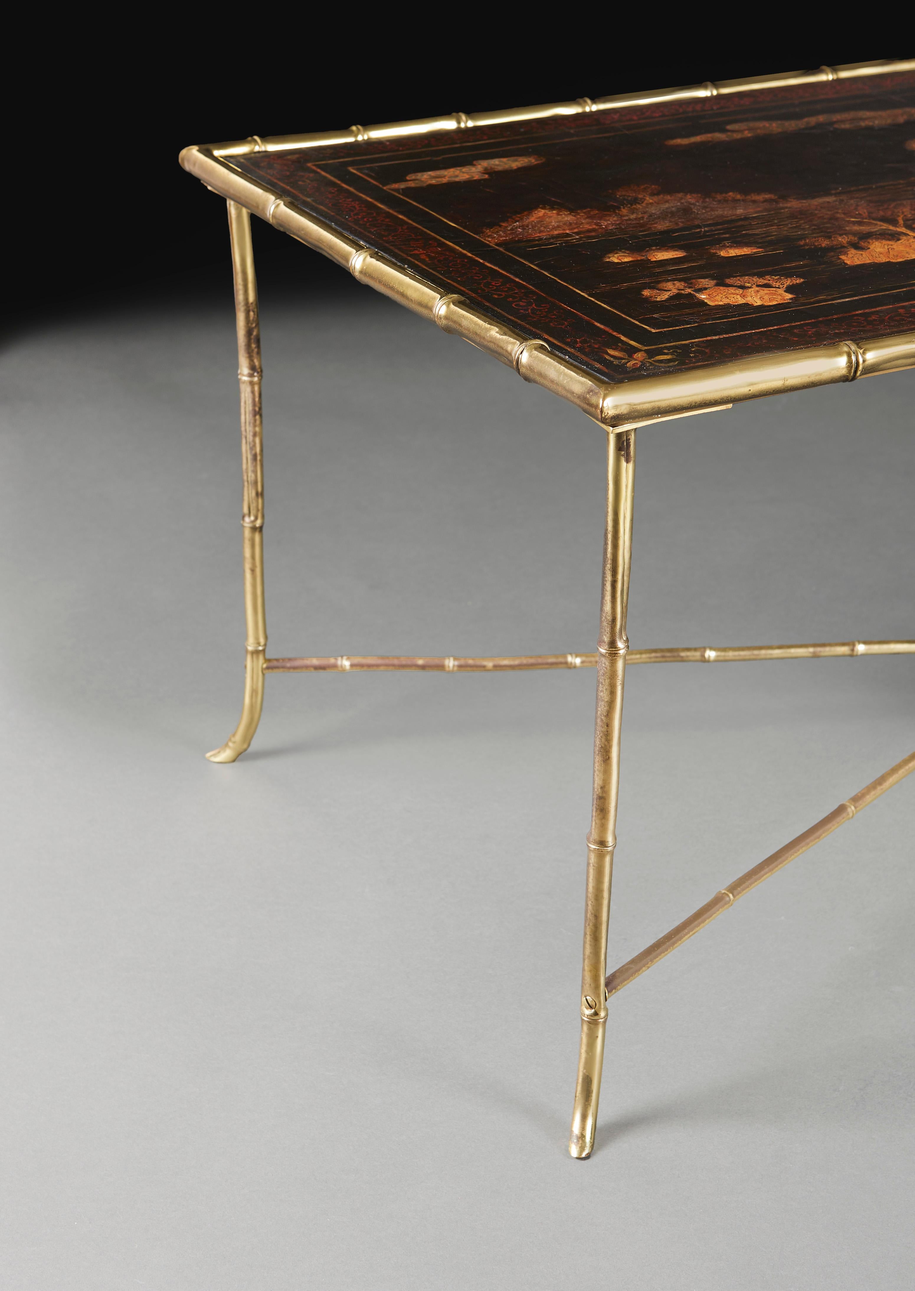 A Maison Bagues Black Lacquer Coffee Table at 1stDibs