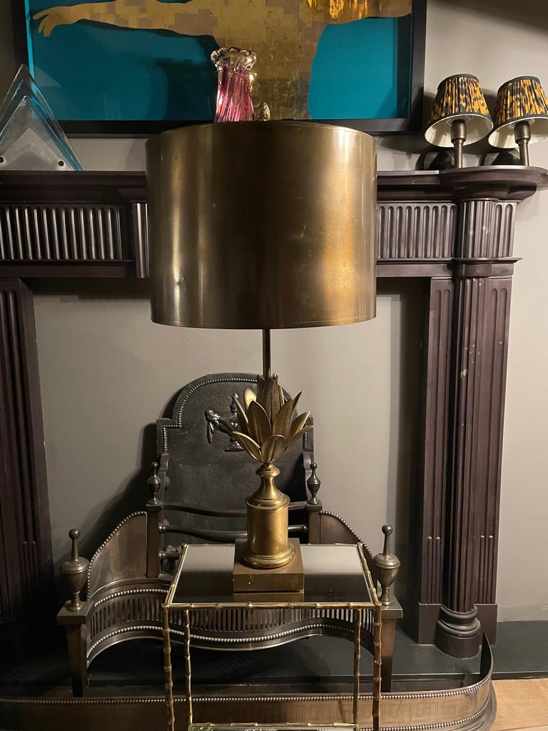 Maison Charles Bronze Lotus Table Lamp For Sale at 1stDibs