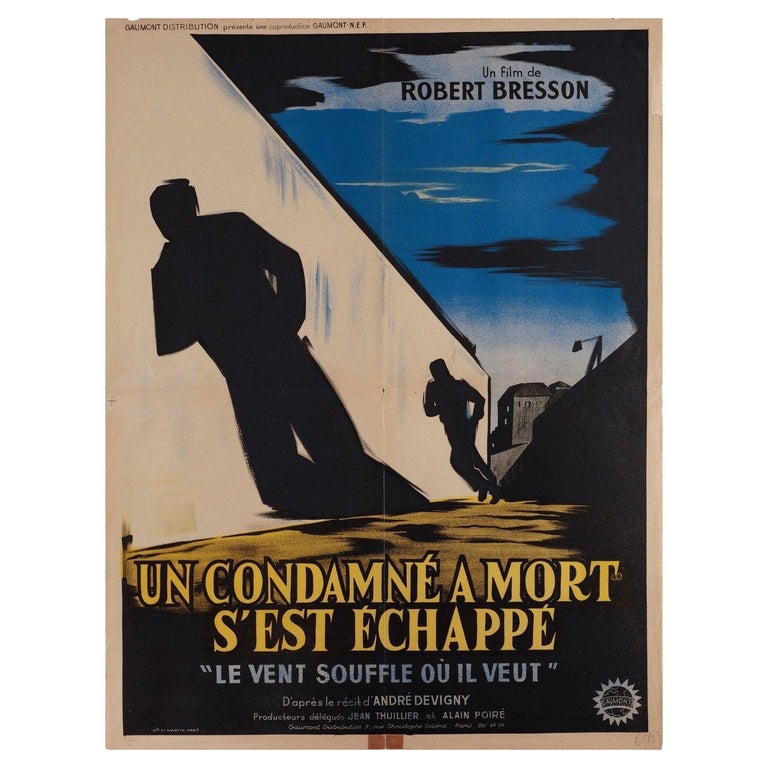 A Man Escaped R1960 French Moyenne Film Poster For Sale at 1stDibs