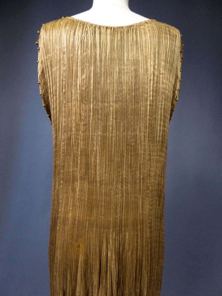 A Mariano Fortuny "Delphos" Gown in Pleated Café au Lait Silk - Venice ...
