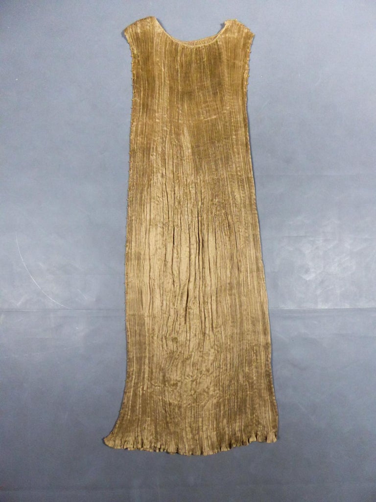 A Mariano Fortuny "Delphos" Gown in Pleated Café au Lait Silk - Venice ...