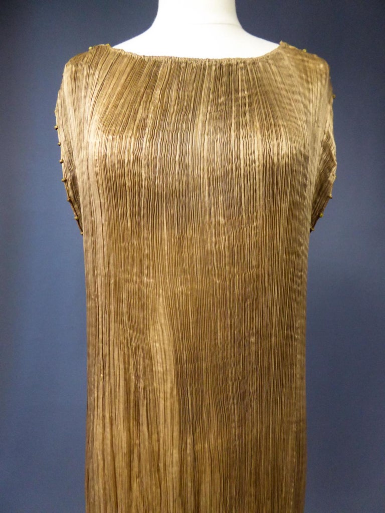 A Mariano Fortuny "Delphos" Gown in Pleated Café au Lait Silk - Venice ...
