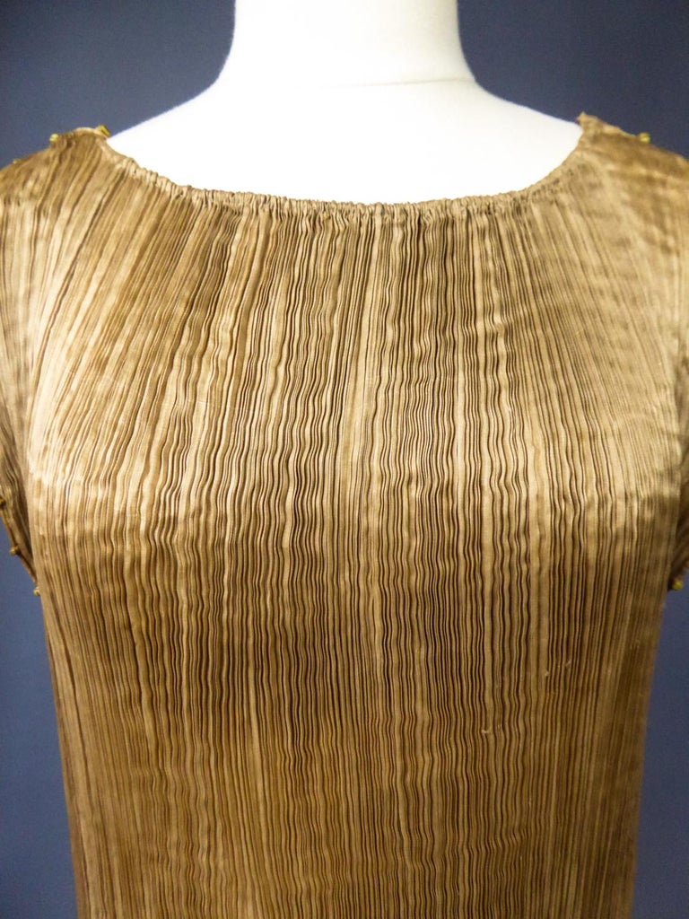 A Mariano Fortuny "Delphos" Gown in Pleated Café au Lait Silk - Venice ...