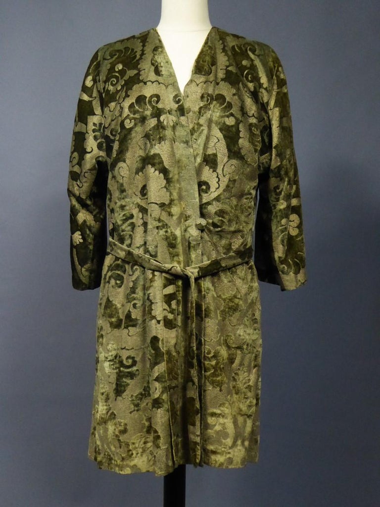 A Mariano Fortuny Gold Printed Velvet Evening Coat Italy Circa 1915/ ...