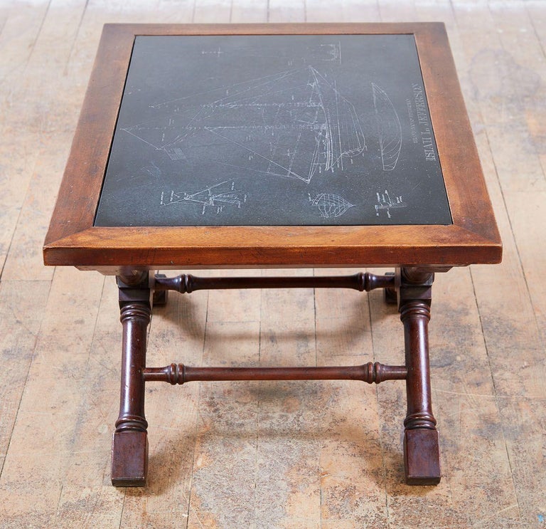 Maritime Etched Slate Drinks Table For Sale at 1stDibs