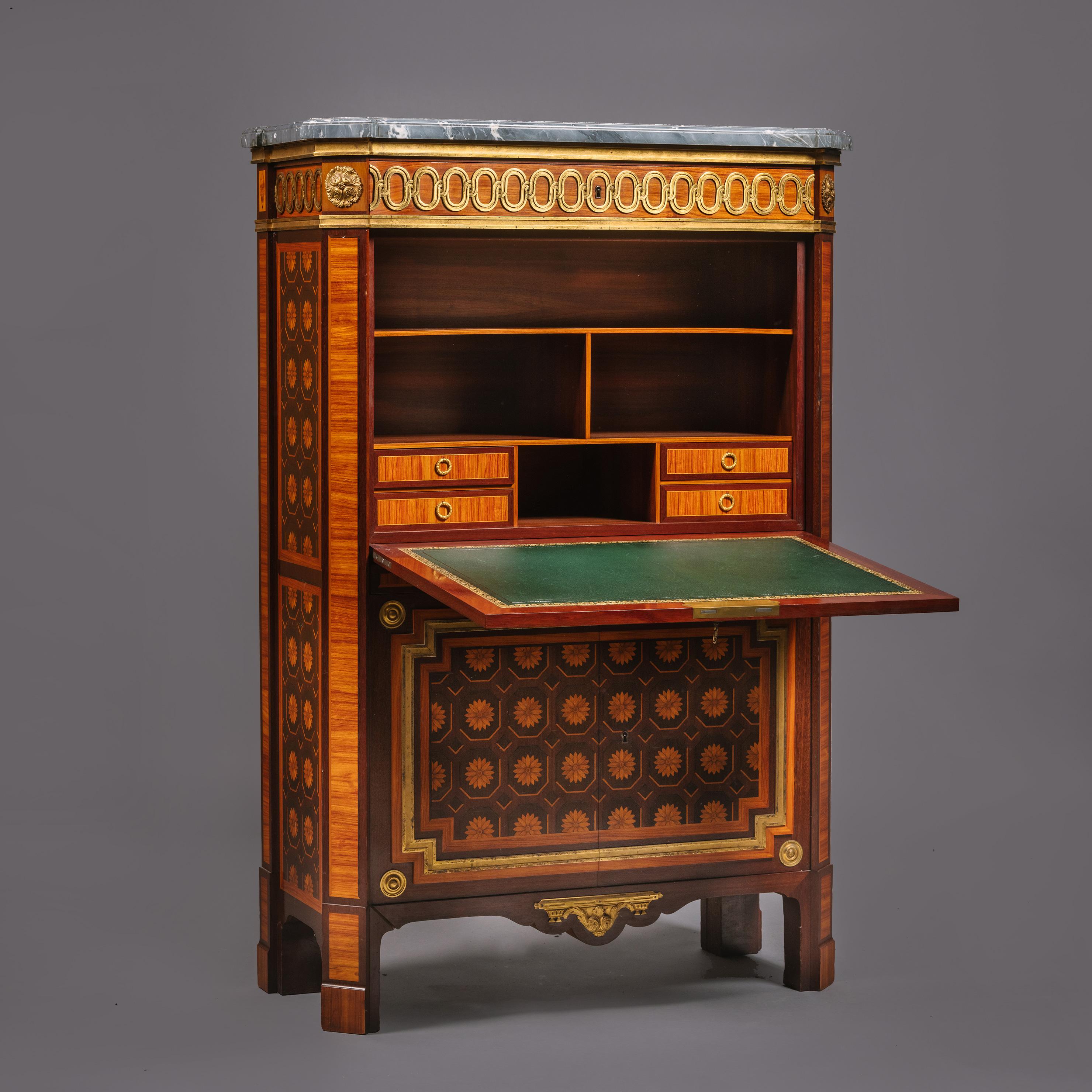 Marquetry Secretaire À Abattant by Beurdeley For Sale at 1stDibs