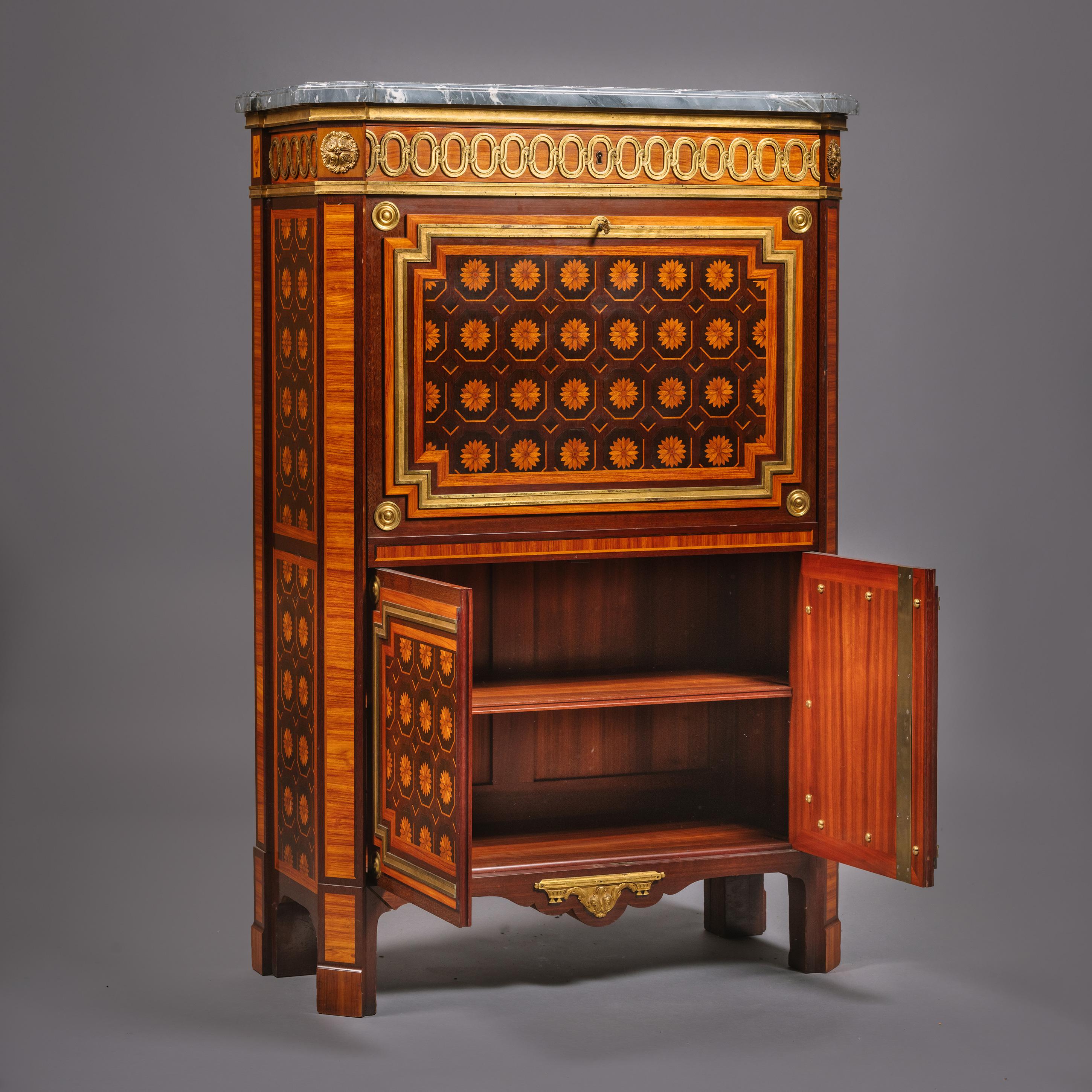Marquetry Secretaire À Abattant by Beurdeley For Sale at 1stDibs