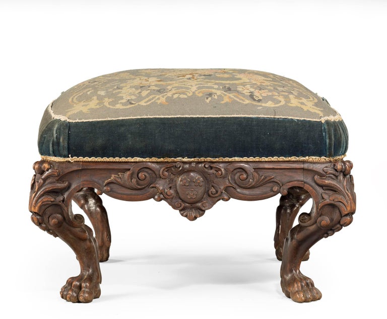 Massive, Irish, 19th Century Square Sectioned Stool For Sale at 1stDibs