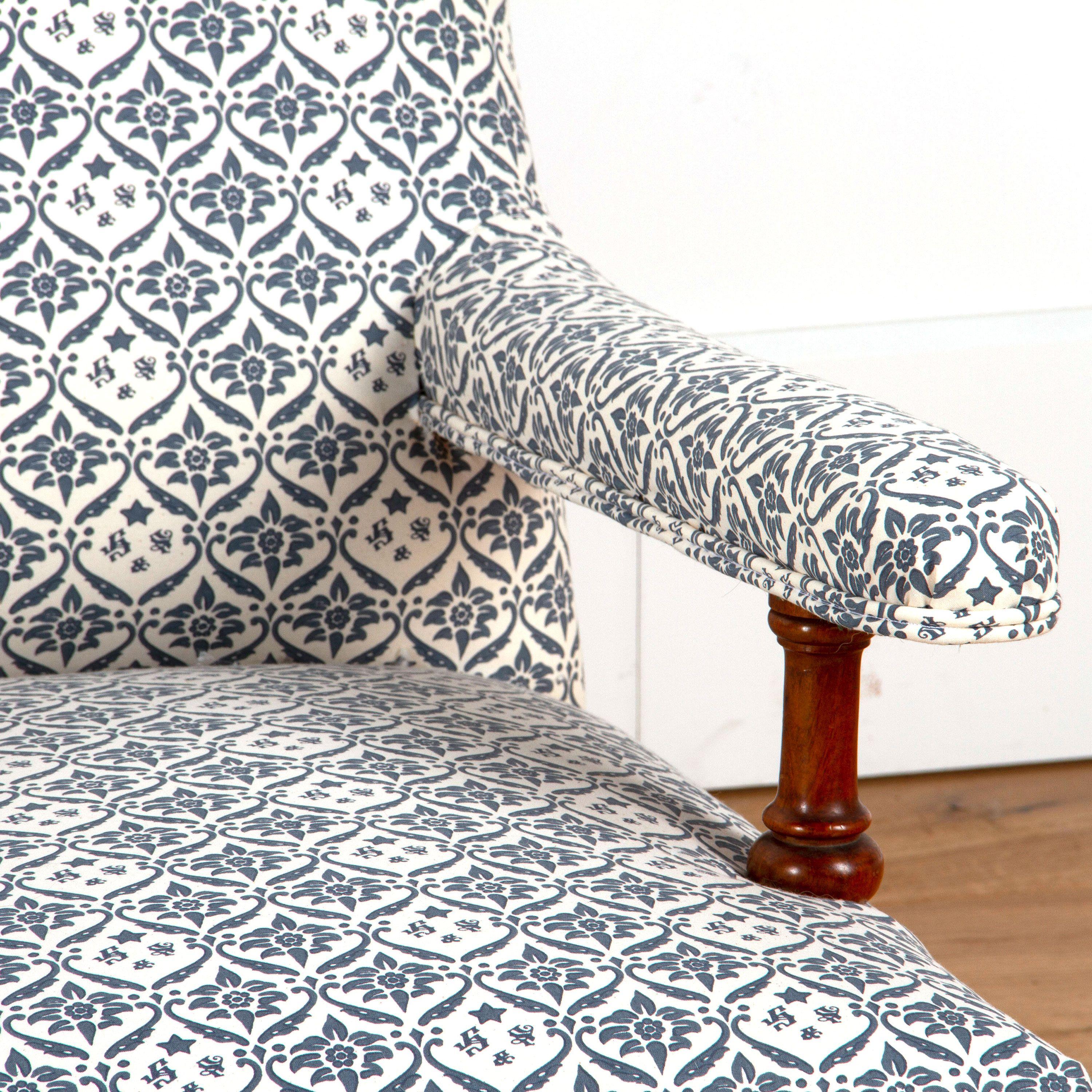 Matched Pair of 19th Century Howard and Sons Open Arm Armchairs at ...