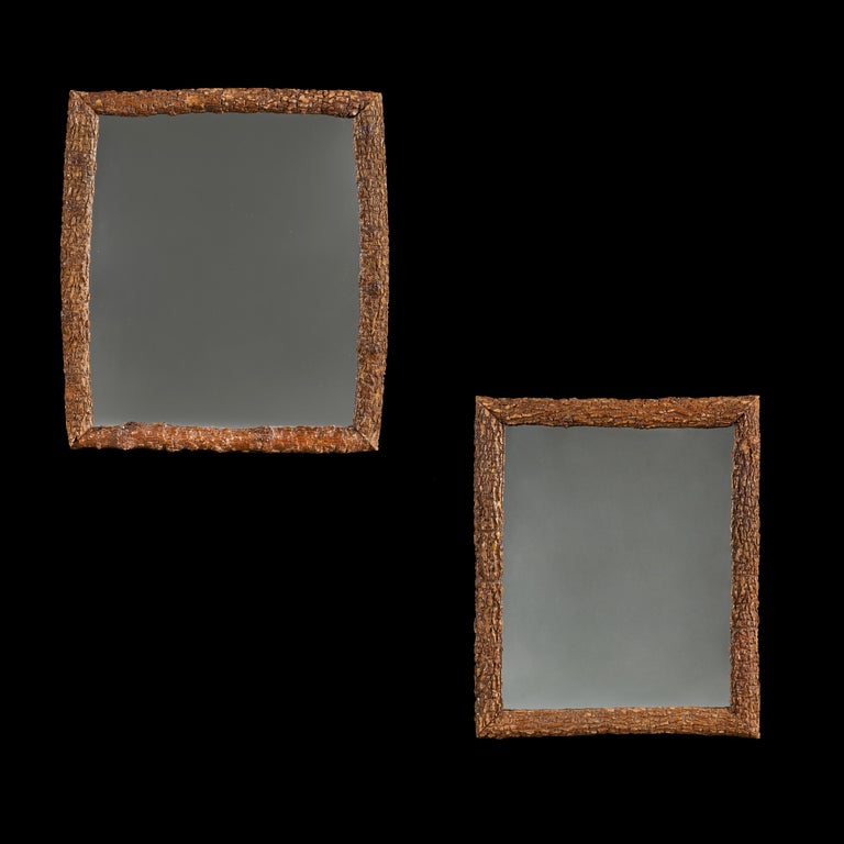 Matched Pair of Rustic Twig Mirrors For Sale at 1stDibs