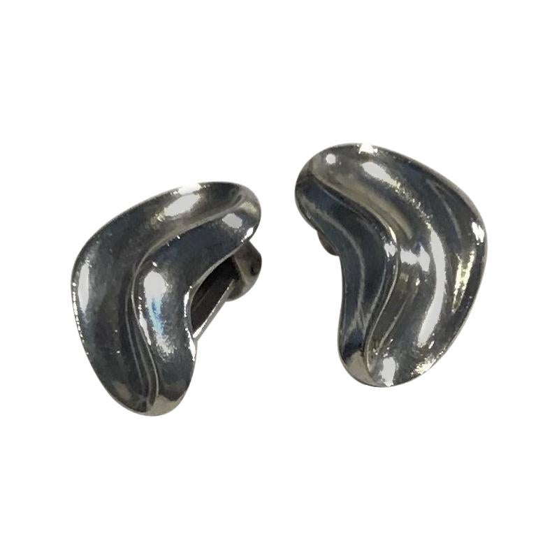 Anton Michelsen Nanne and Jorgen Ditzel Sterling Silver Comma Earrings ...