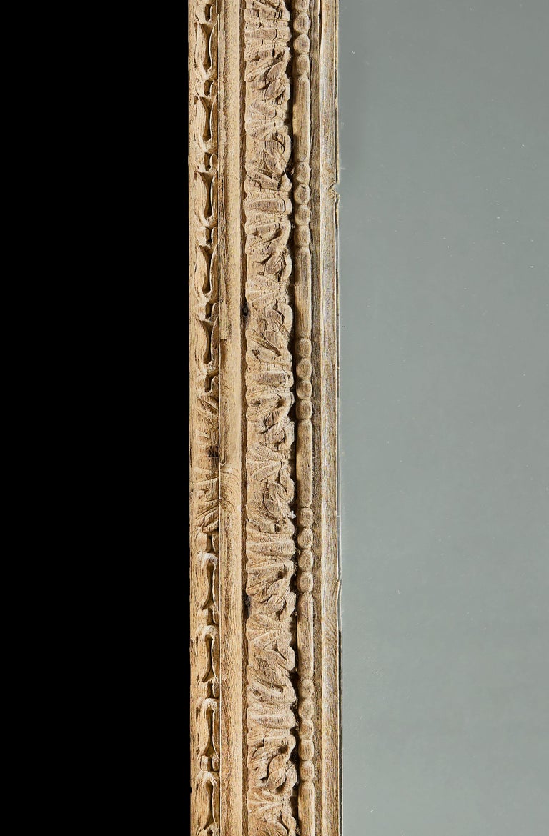 Mid-18th Century Carved Oak Border Mirror For Sale at 1stDibs