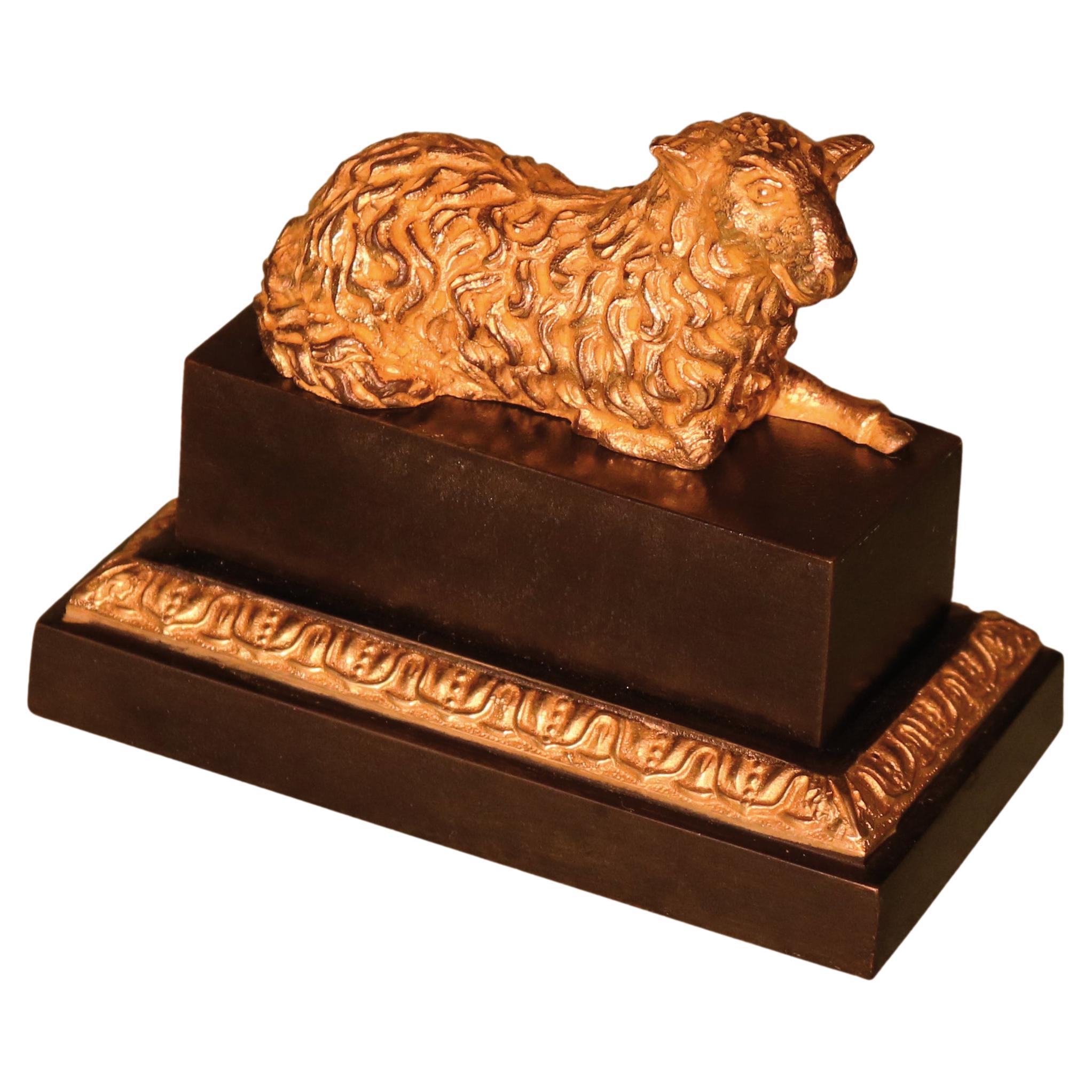 19th Century Regency Period Bronze and Ormolu Encrier For Sale at 1stDibs