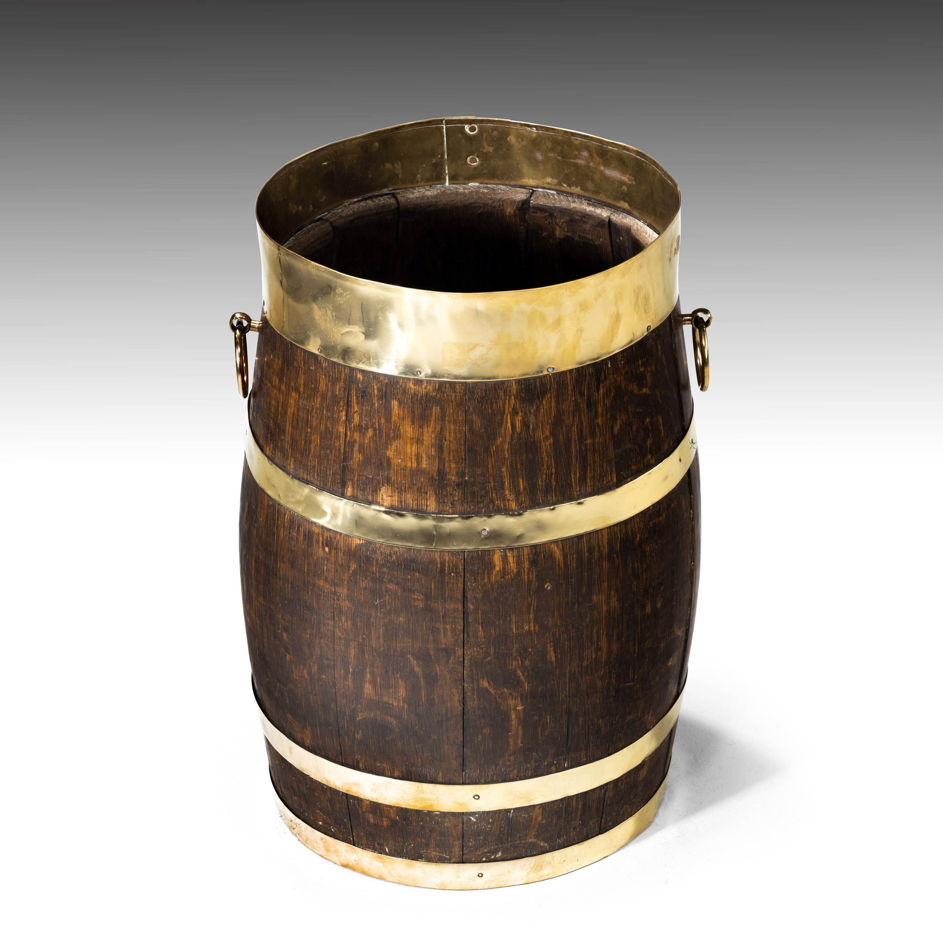 Mid-19th Century Coopered Oak Barrel at 1stDibs