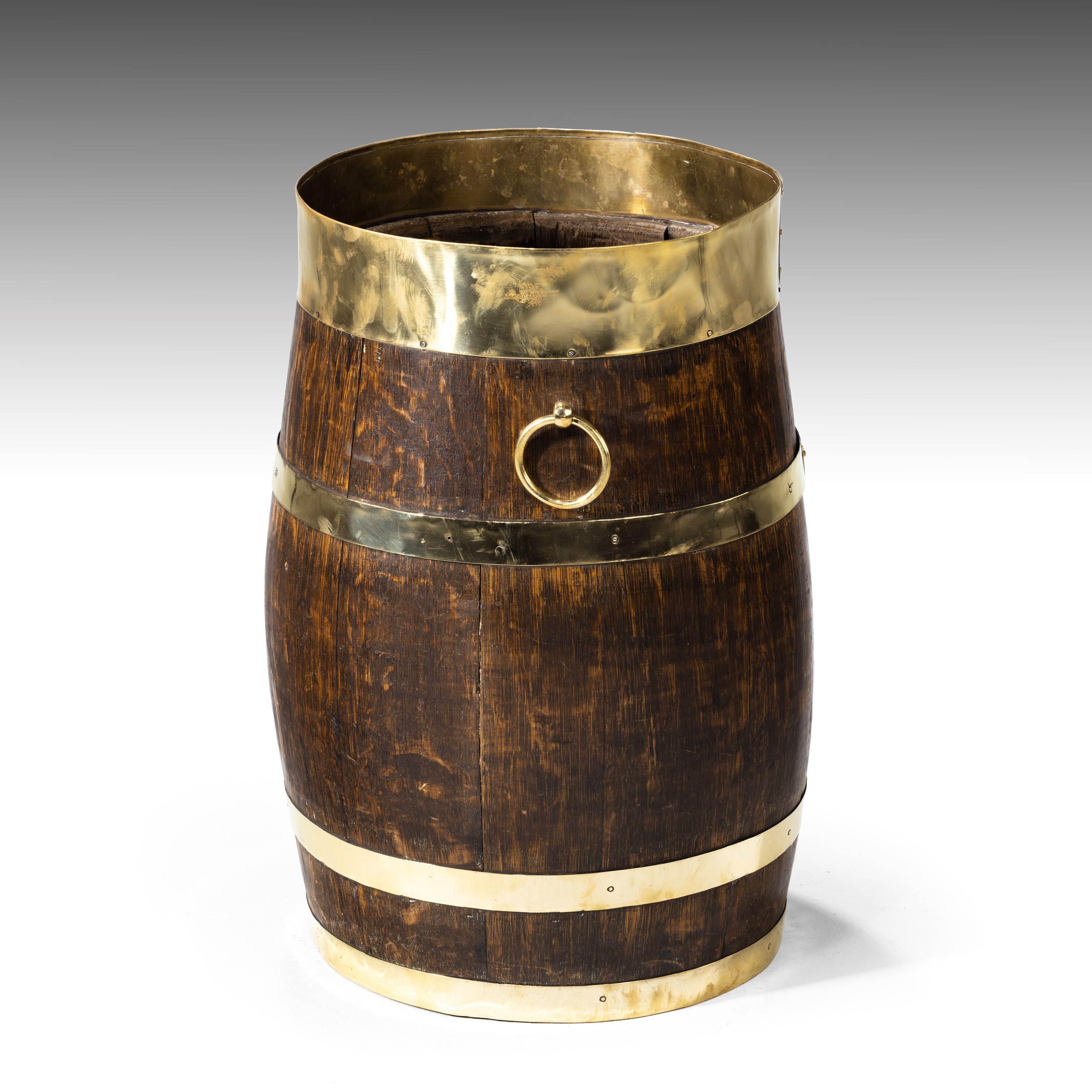 Mid-19th Century Coopered Oak Barrel at 1stDibs