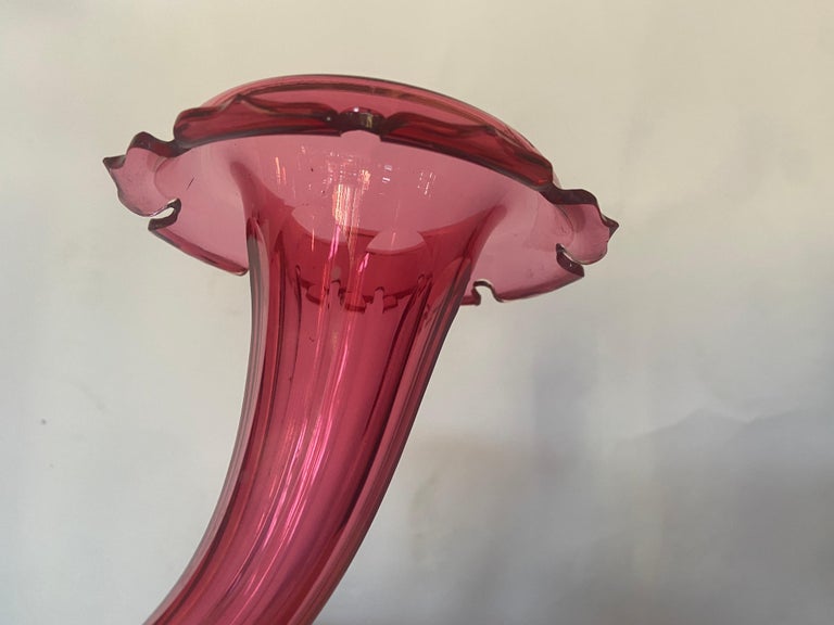 A mid 19th century French Cranberry glass and gilt bronze mounted ...