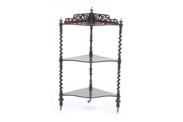 Mid-19th Century Rosewood Three-Tier Corner Whatnot For Sale at 1stDibs ...
