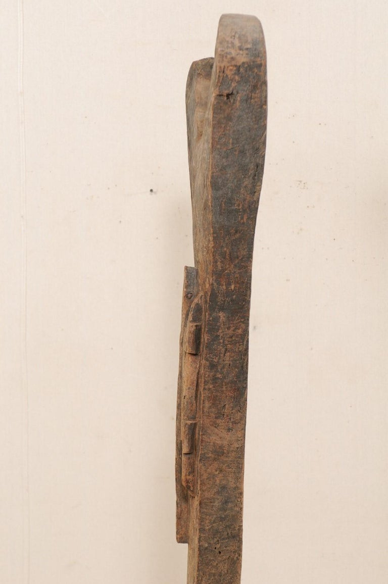 Mid-20th Century Carved Dogon Toguna Post from Mali on Custom Stand For ...