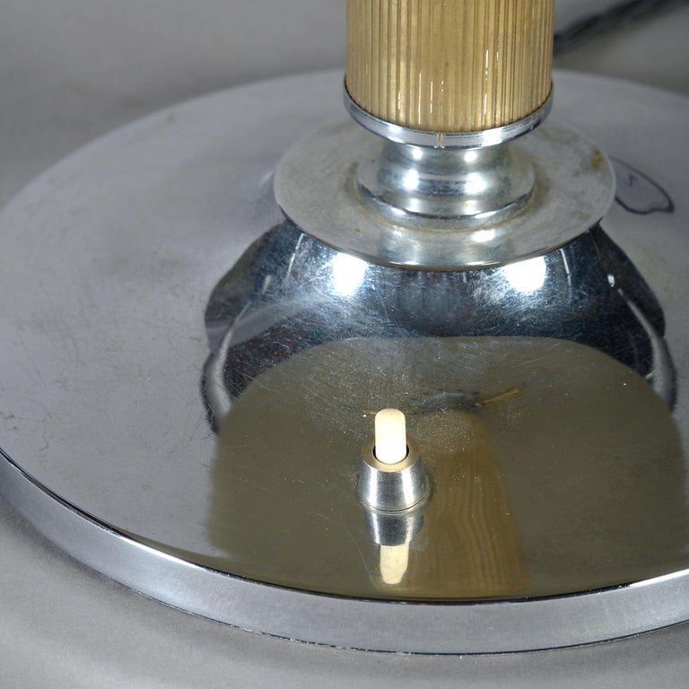 A Mid 20th Century Chrome Lamp Base For Sale at 1stDibs