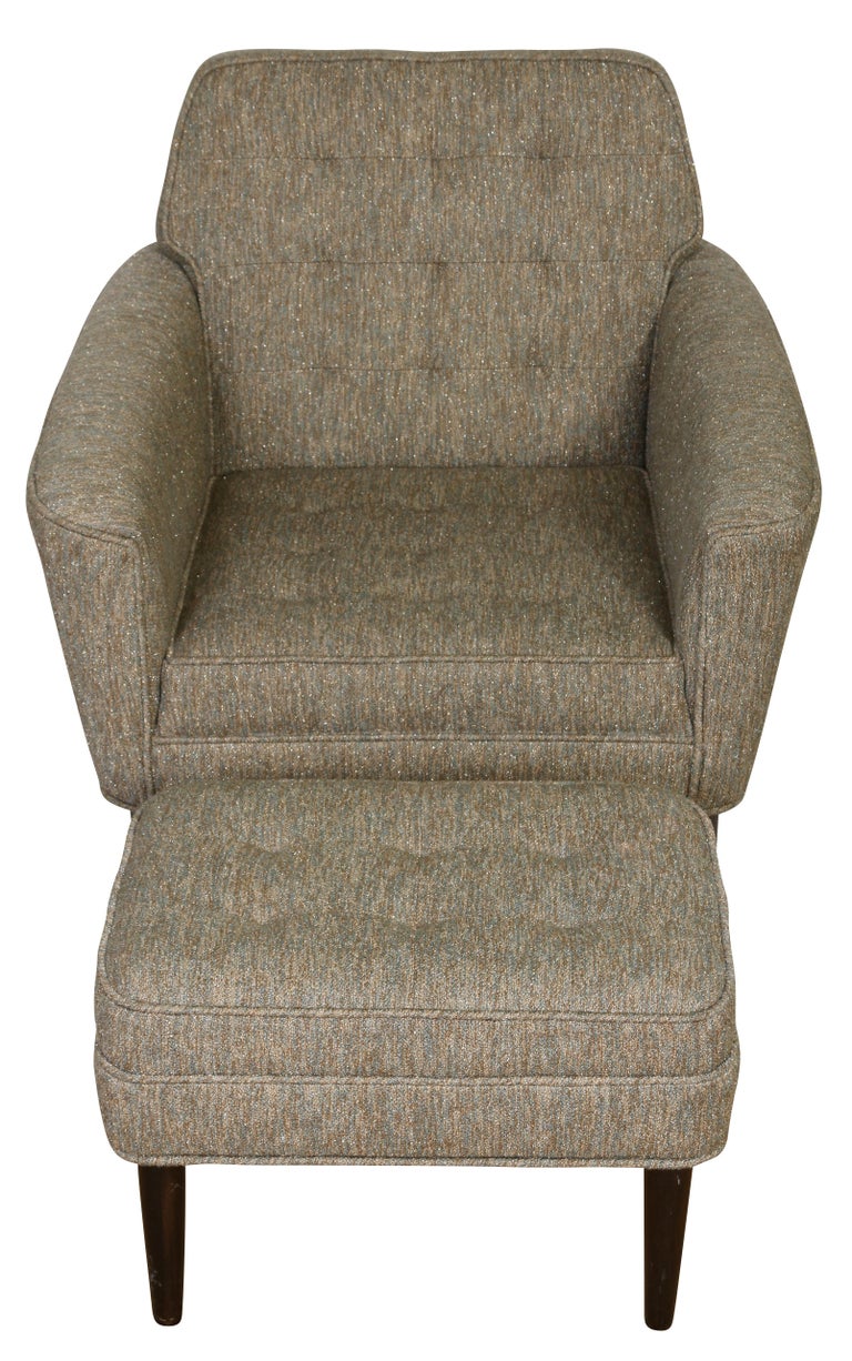 Mid-Century Club Chair and Ottoman For Sale at 1stDibs