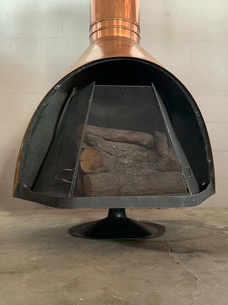 Midcentury Copper Fireplace at 1stDibs