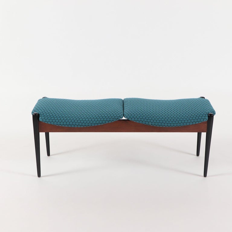 Mid-Century Modern Arthur Umanoff Two Seat Walnut Bench, circa 1950 For Sale at 1stDibs