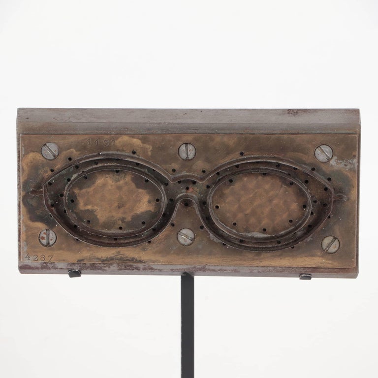 Mid-Century Modern French Steel and Brass Eyeglasses Mold, 1950 For ...