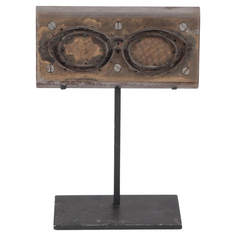 Mid-Century Modern French Steel and Brass Eyeglasses Mold, 1950 For ...