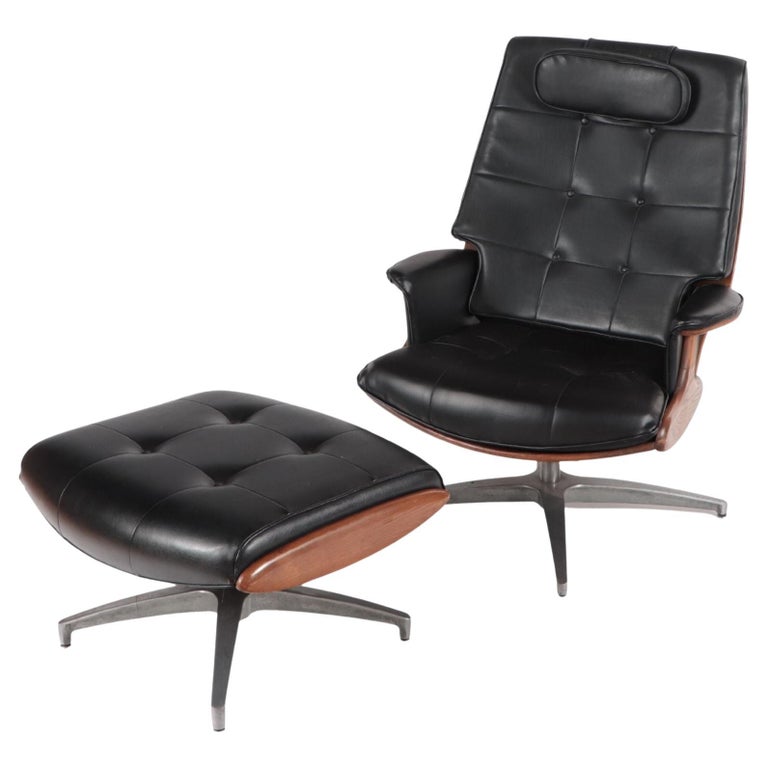 Mid-Century Modern Heywood Wakefield Teak Swivel Lounge Chair, circa ...