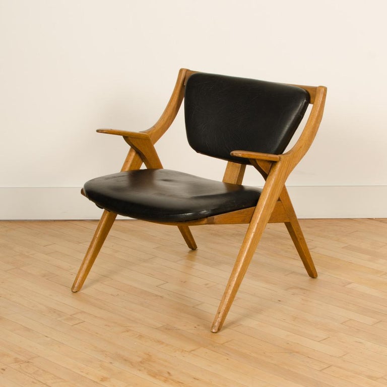 Midcentury Modern Teak Lounge Chair, circa 1950 For Sale at 1stDibs