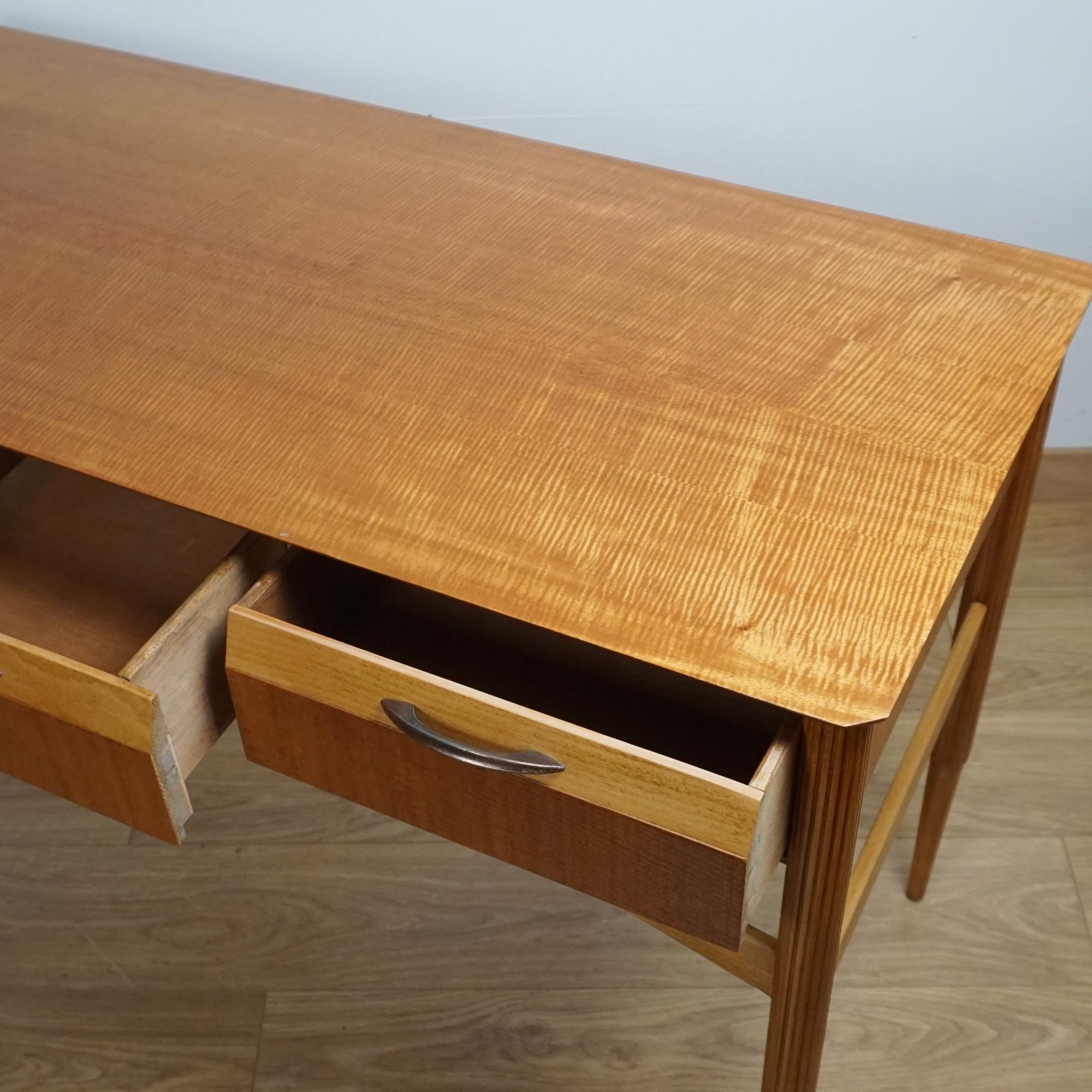 A Mid-Century Satinwood Console Table/Writing Desk For Sale at 1stDibs
