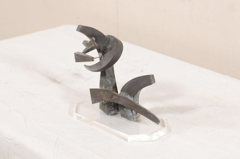 Midcentury Small-Sized Abstract European Bronze Sculpture For Sale at ...