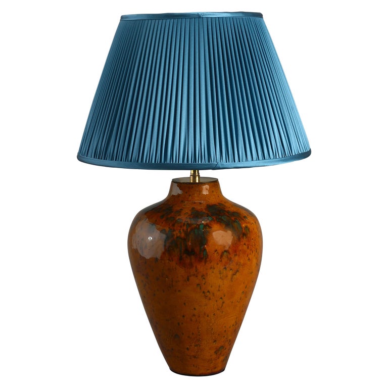 Midcentury Studio Pottery Vase Lamp at 1stDibs