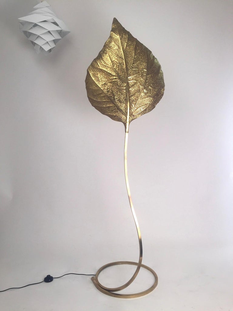 Mid-Century Tommasso Barbi Leaf Floor Lamp for Carlo Giorgi, 1970 For ...