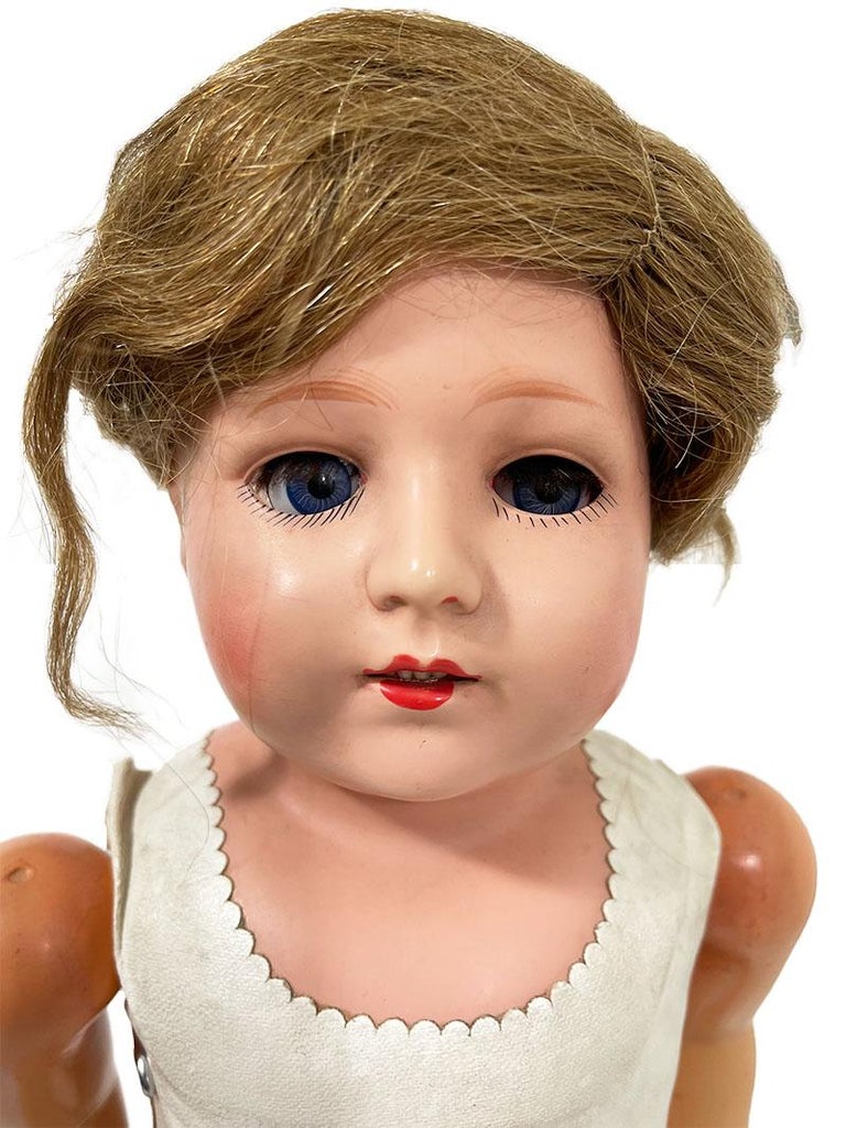 Miniature Cast Iron Linen Press with Schildkröt Doll, 1890-1900 For ...