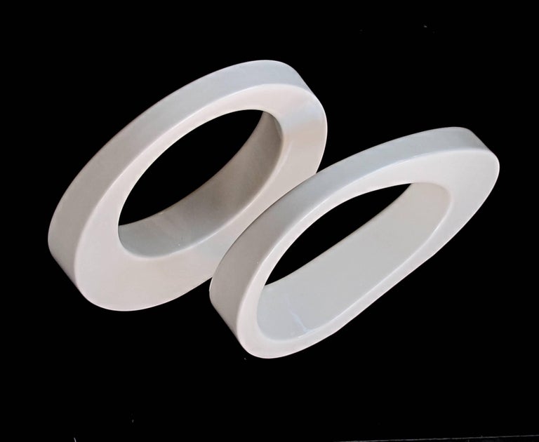 Mod Set of 1980s Ivory-Glazed Amorphic Pottery by Jaru Pottery of ...