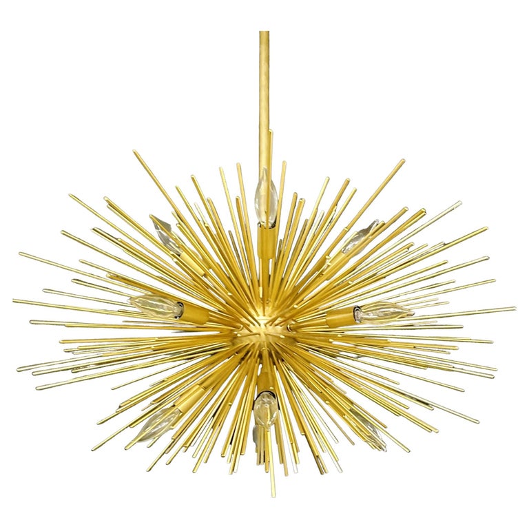 Modern Bronze Sputnik 12 Light Chandelier, Zanadoo, Arteriors at 1stDibs