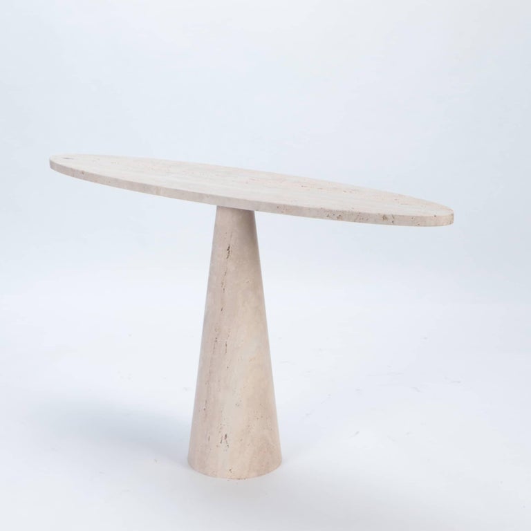 Modern Italian Oval Travertine Console Table, circa 1950 For Sale at ...