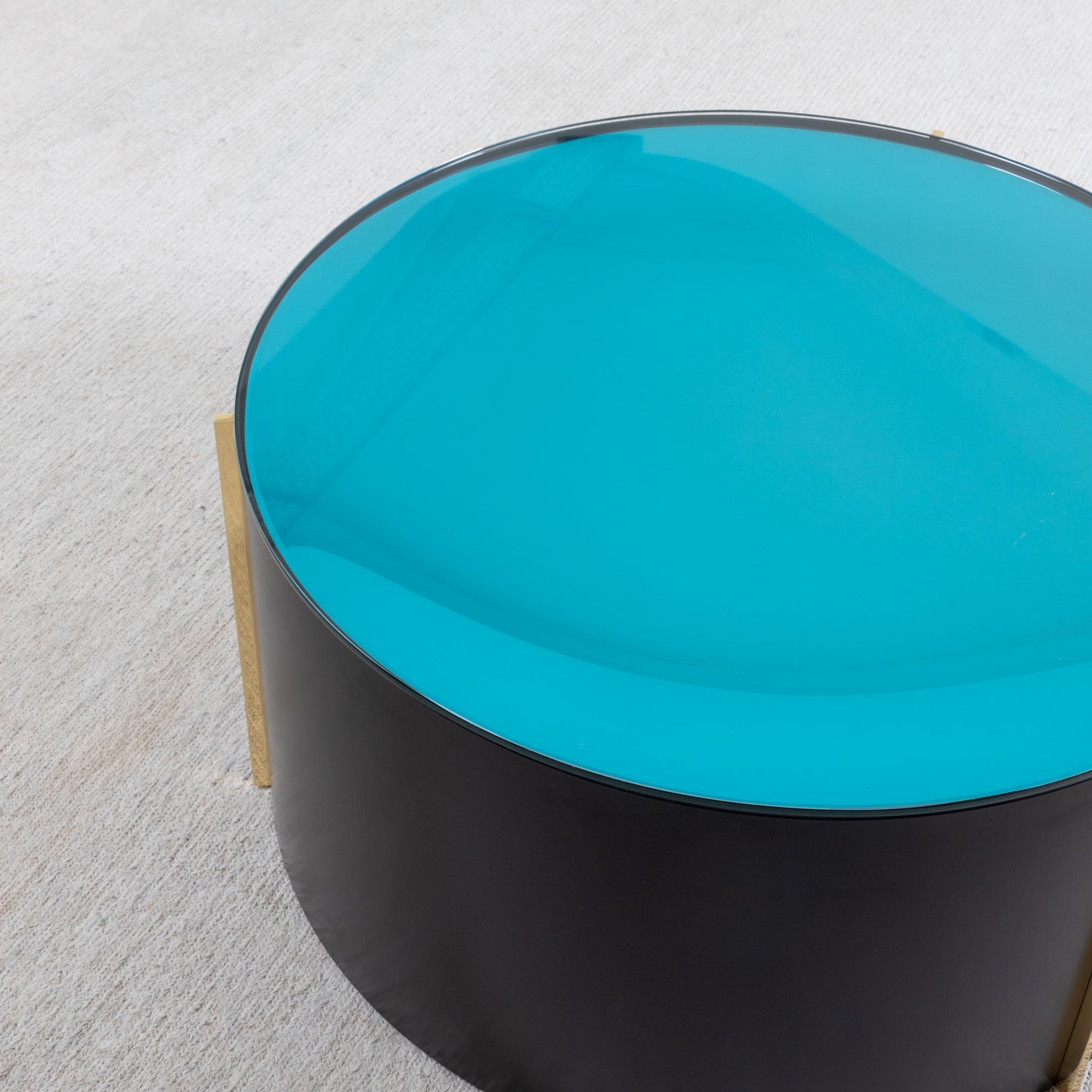 A Modernist Art Glass Round Cocktail Table For Sale at 1stDibs