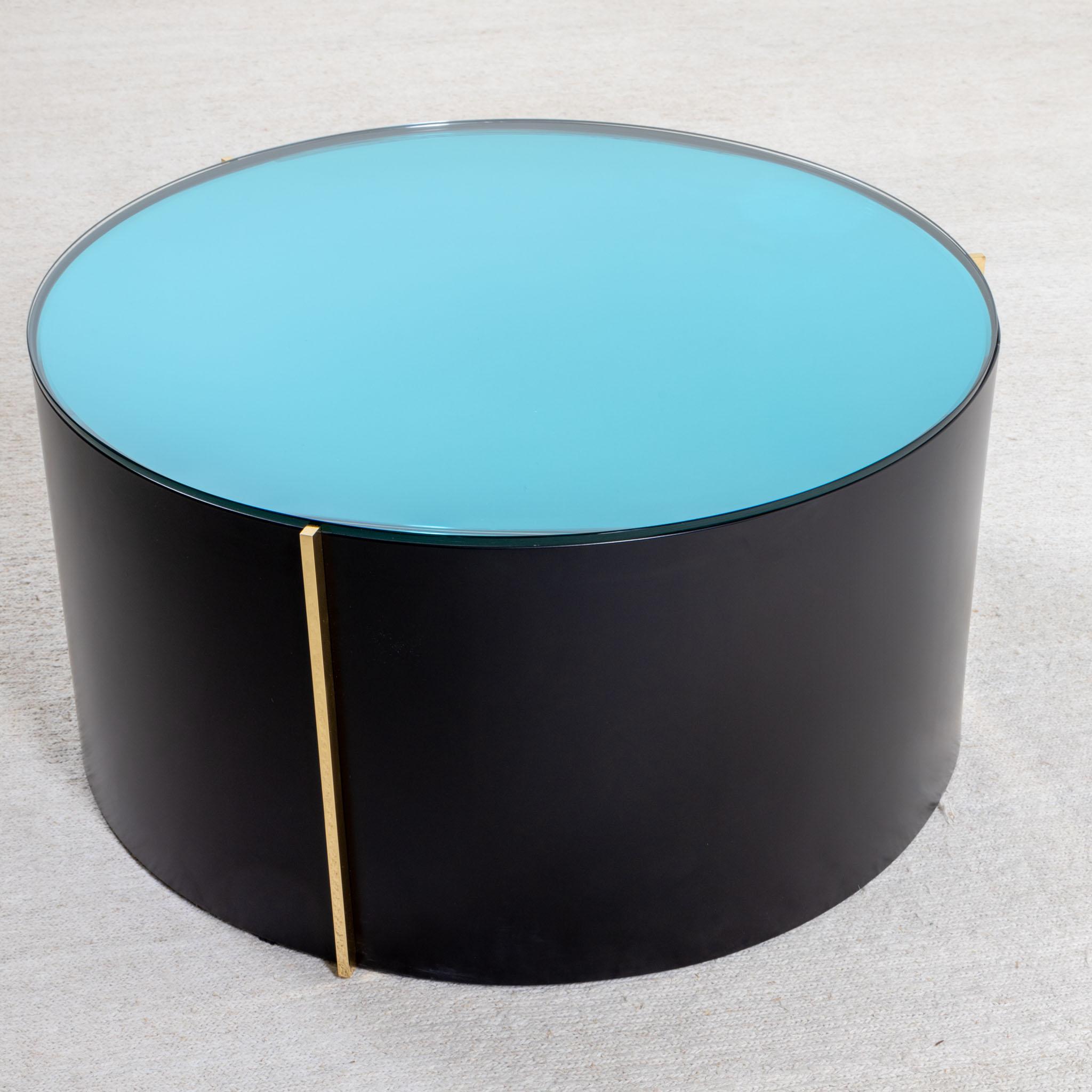 A Modernist Art Glass Round Cocktail Table For Sale at 1stDibs