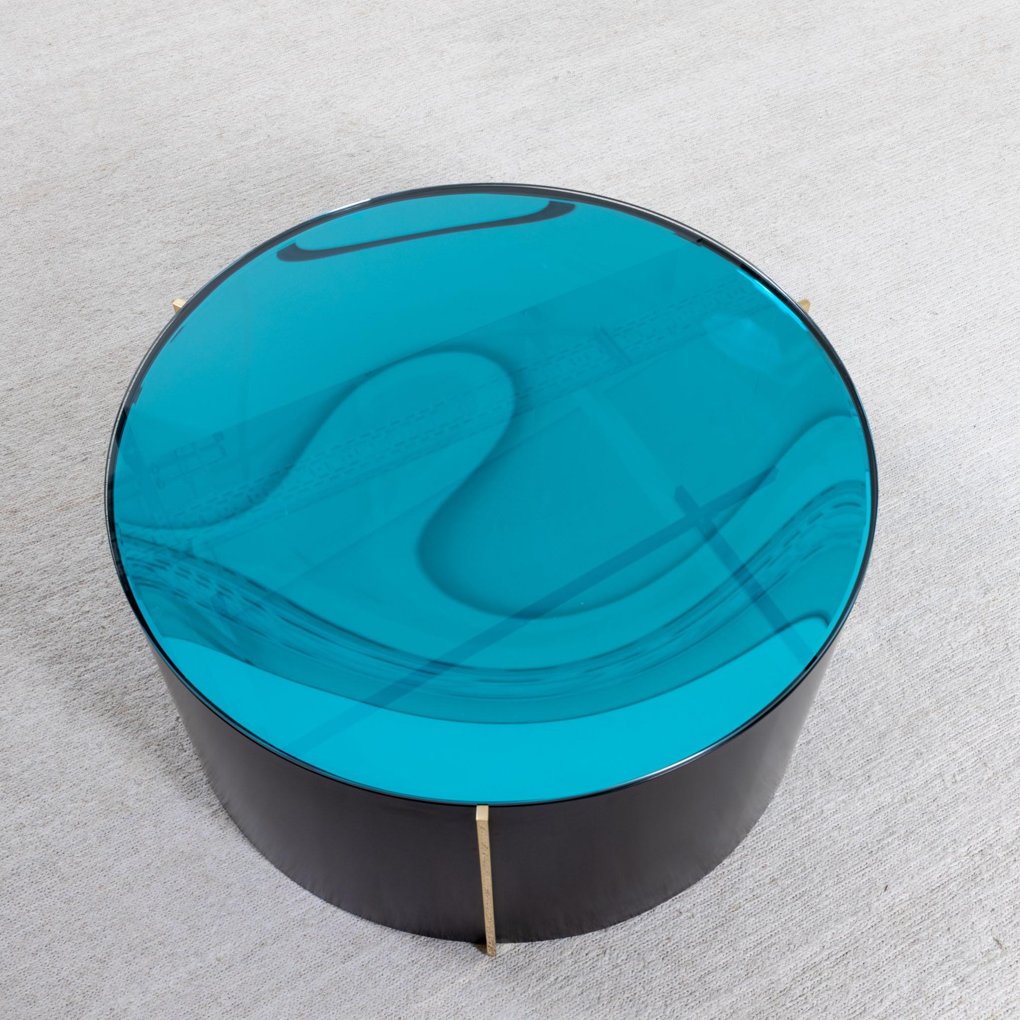 A Modernist Art Glass Round Cocktail Table For Sale at 1stDibs