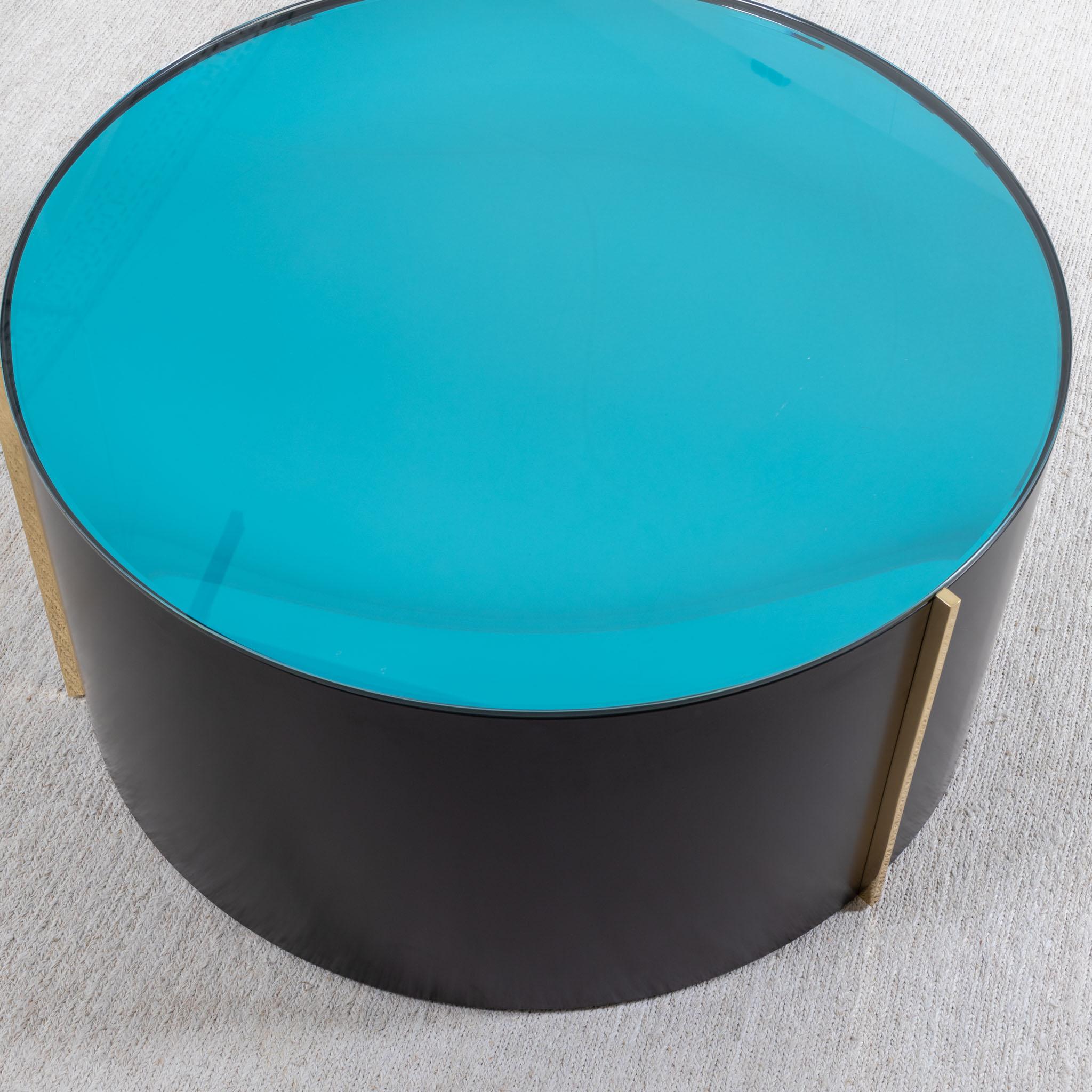A Modernist Art Glass Round Cocktail Table For Sale at 1stDibs