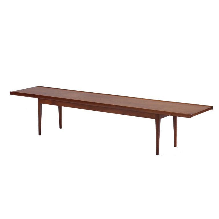 Modernist Kipp Steward Bench Table in Walnut For Sale at 1stDibs