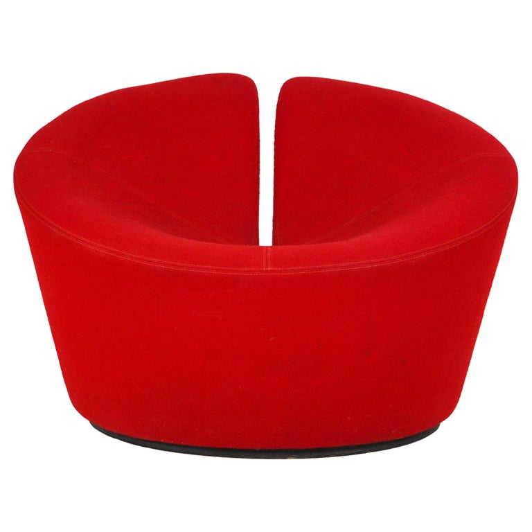 A Modernist Red Chair With Original Fabric For Sale at 1stDibs