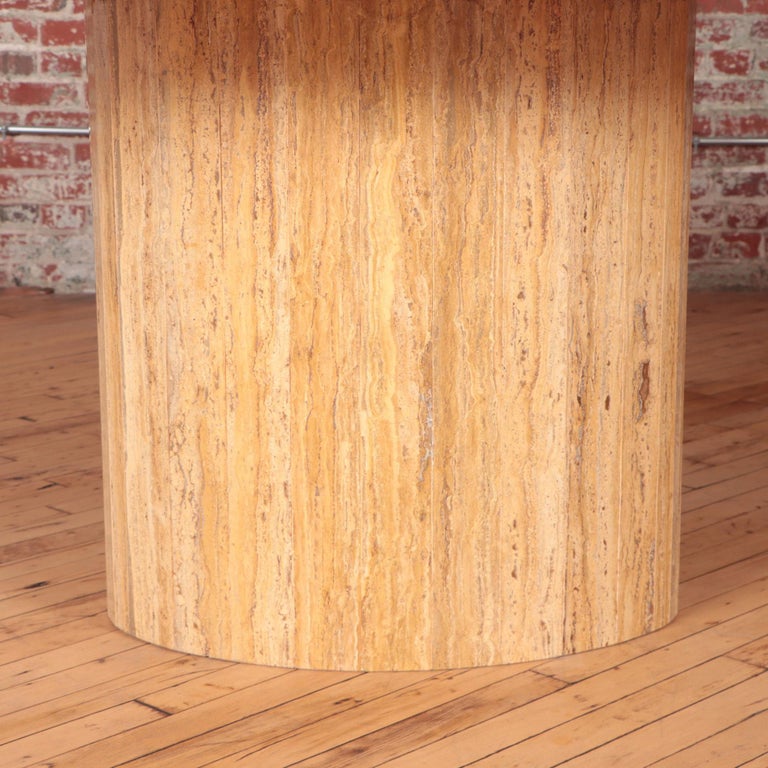 Monumental Iranian Travertine Pedestal Dining Room Table, C 1970 For ...