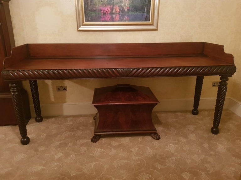 Monumental Mahogany Irish Serving Table by Mack Williams and Gibton For Sale at 1stDibs