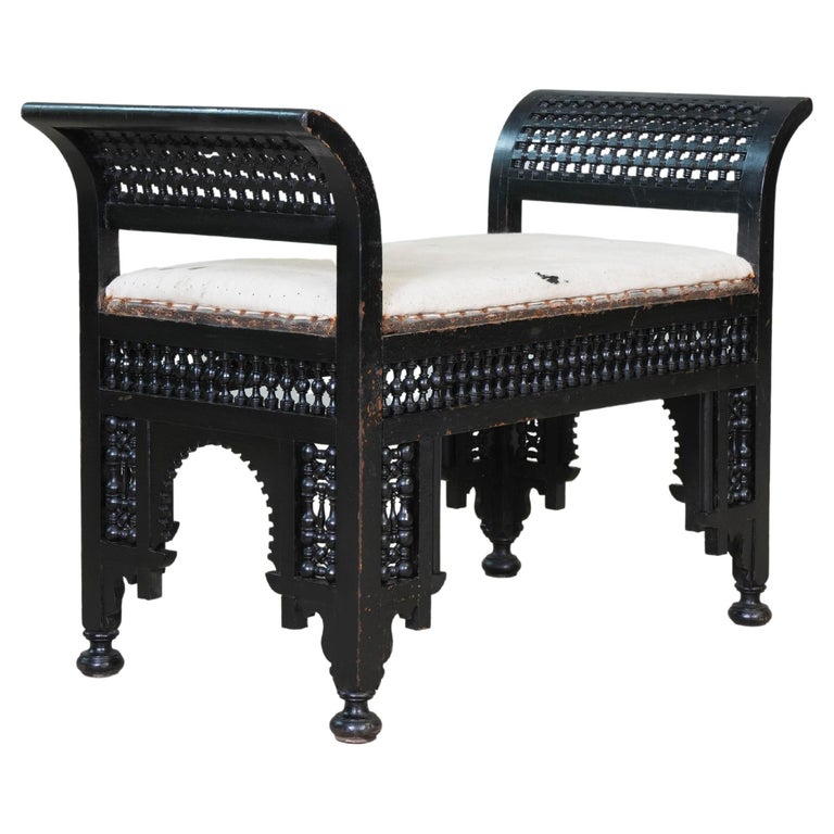 Moorish Upholstered Stool For Sale at 1stDibs