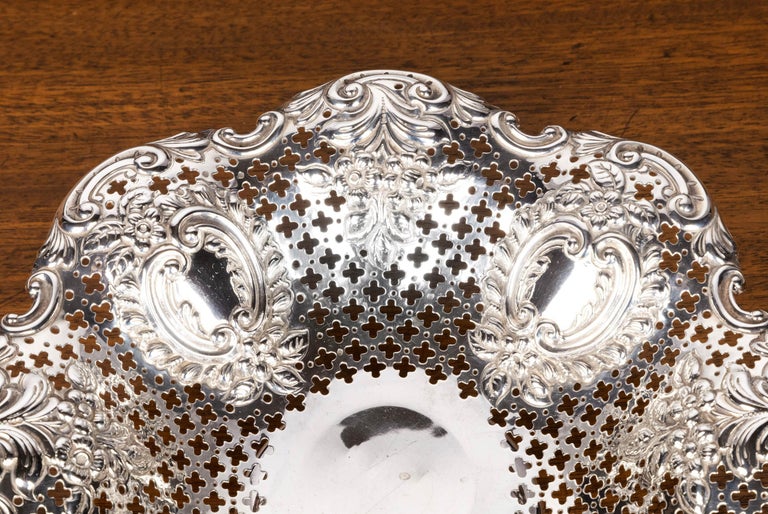 Most Attractive Suite of Three Late 19th Century Silver Pierced and ...